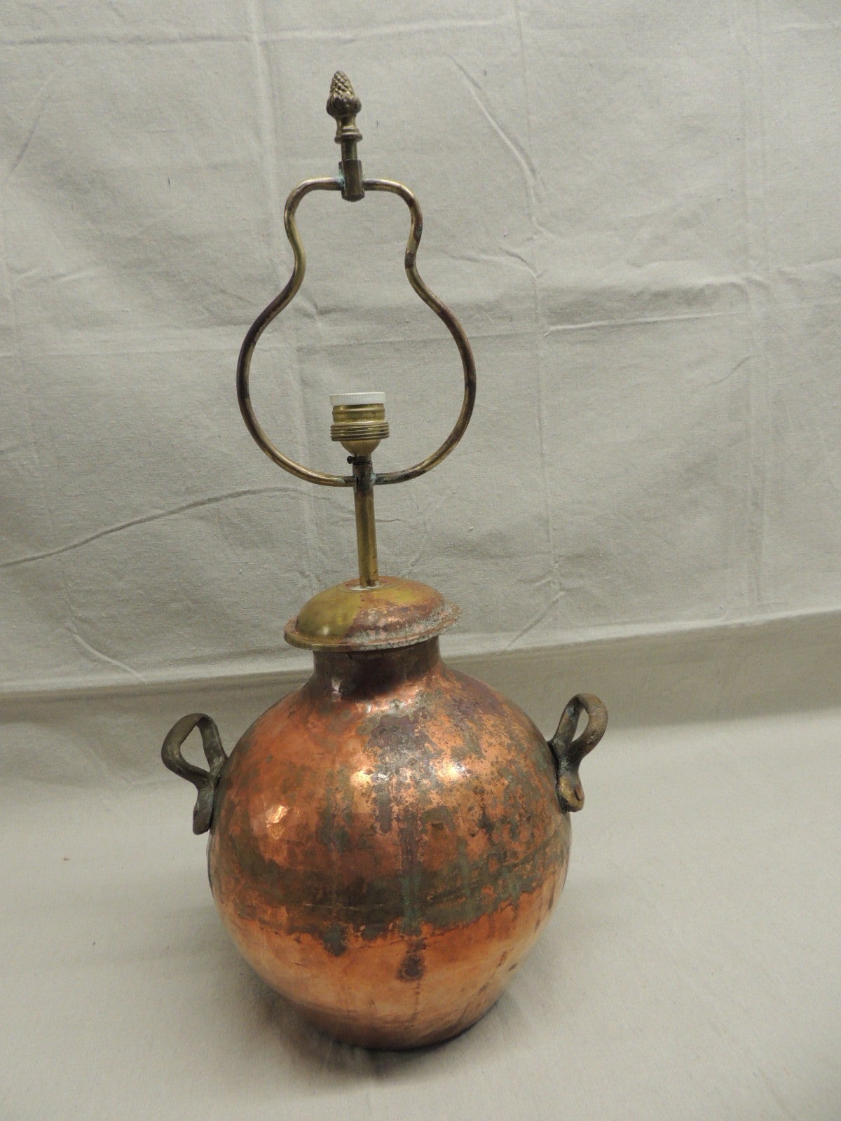 Spanish Copper Round Lamp at 1stDibs