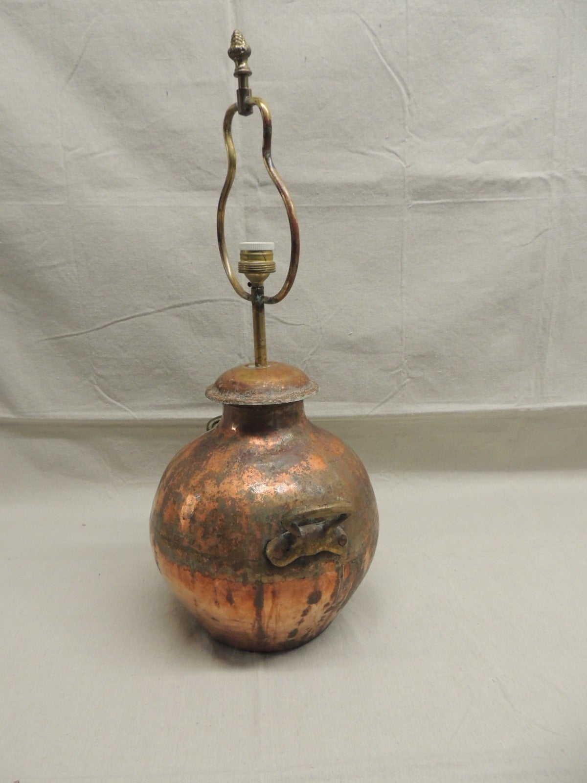 Spanish Copper Round Lamp at 1stDibs