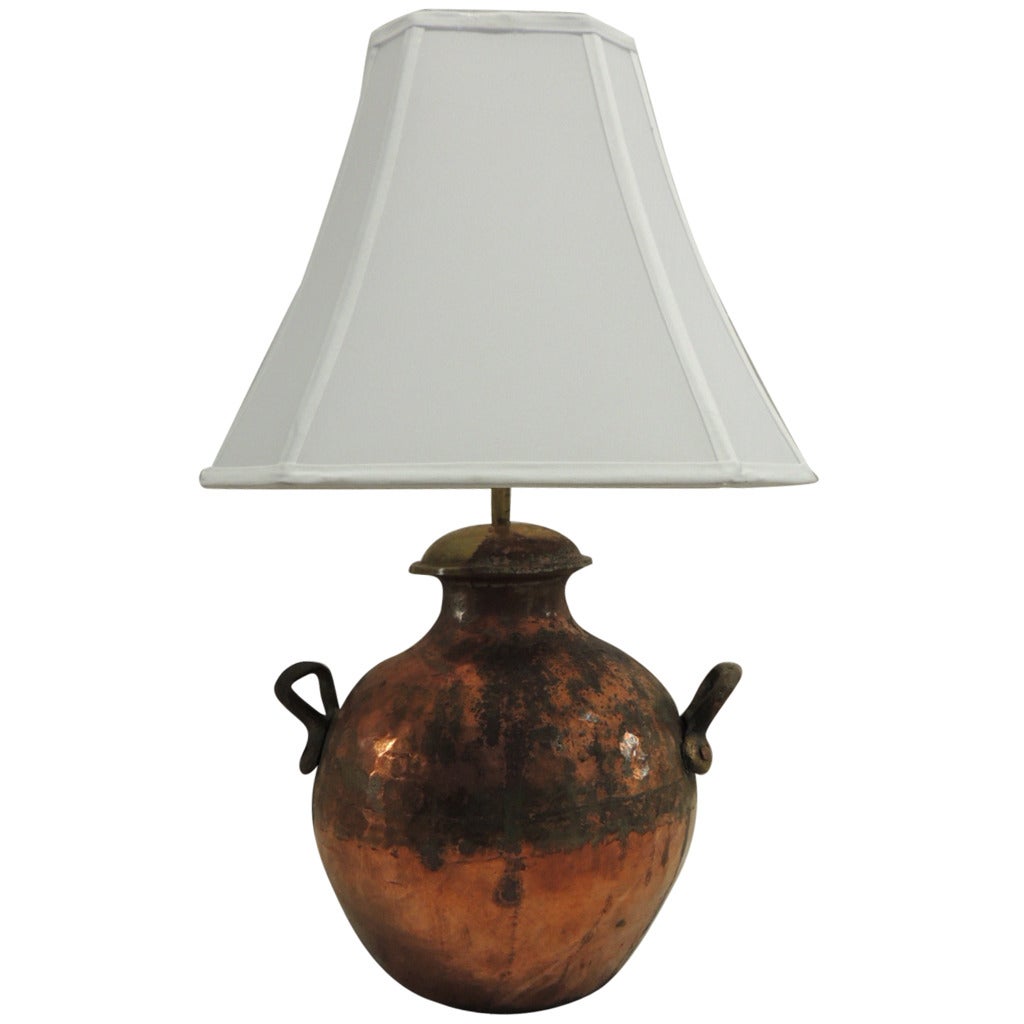 Spanish Copper Round Lamp at 1stDibs