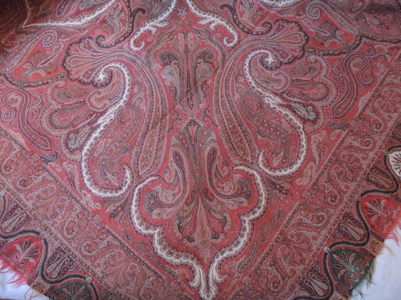 Large Kashmir Paisley Shawl. image 6