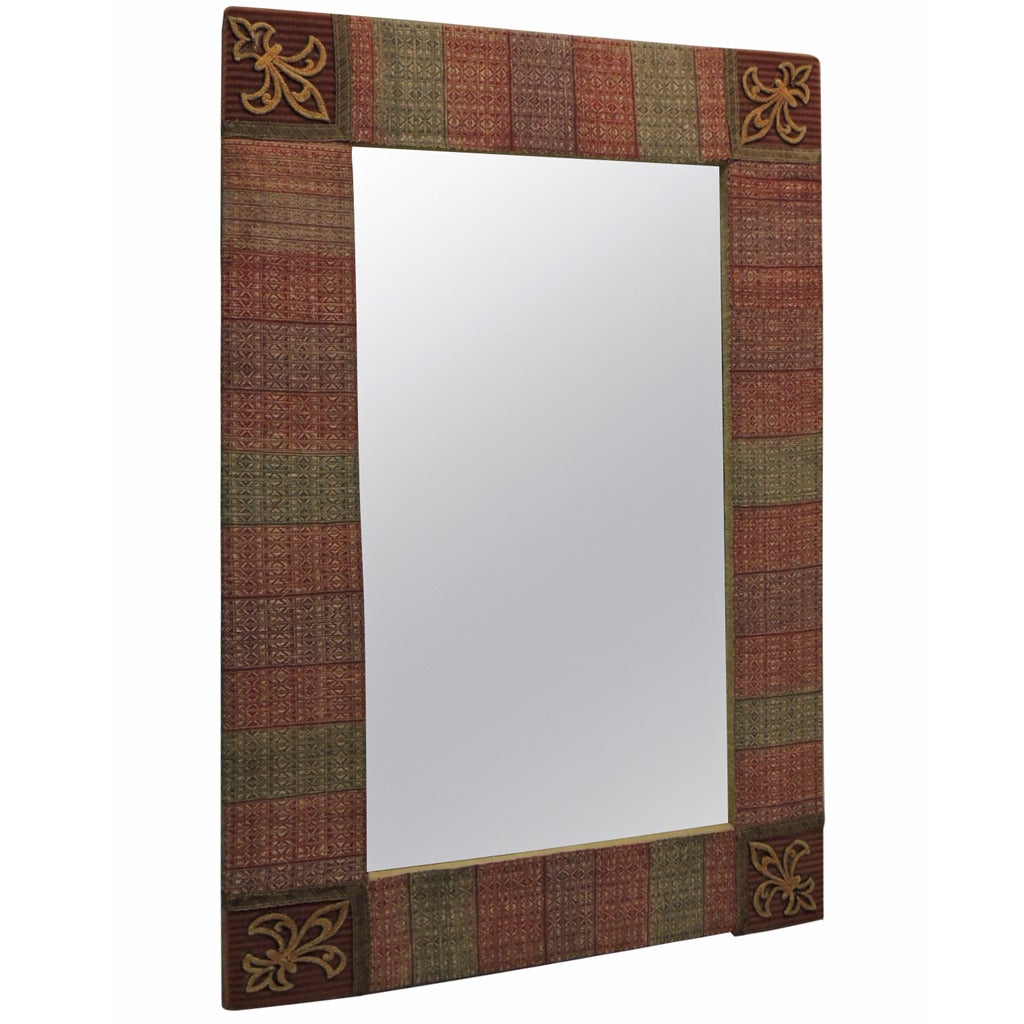 Antique Textile Banded Kilim Mirror. at 1stDibs