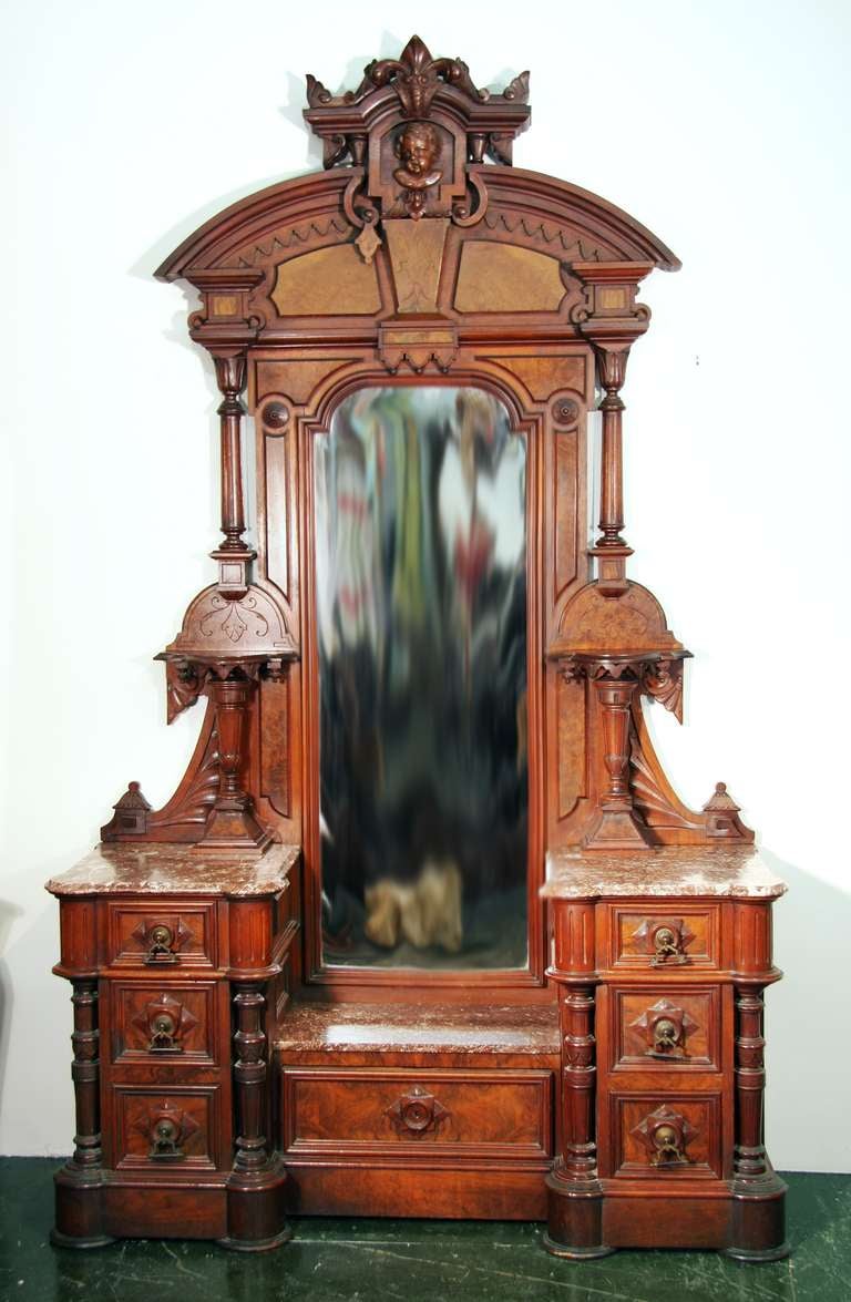 Renaissance Revival Bed and Vanity at 1stDibs