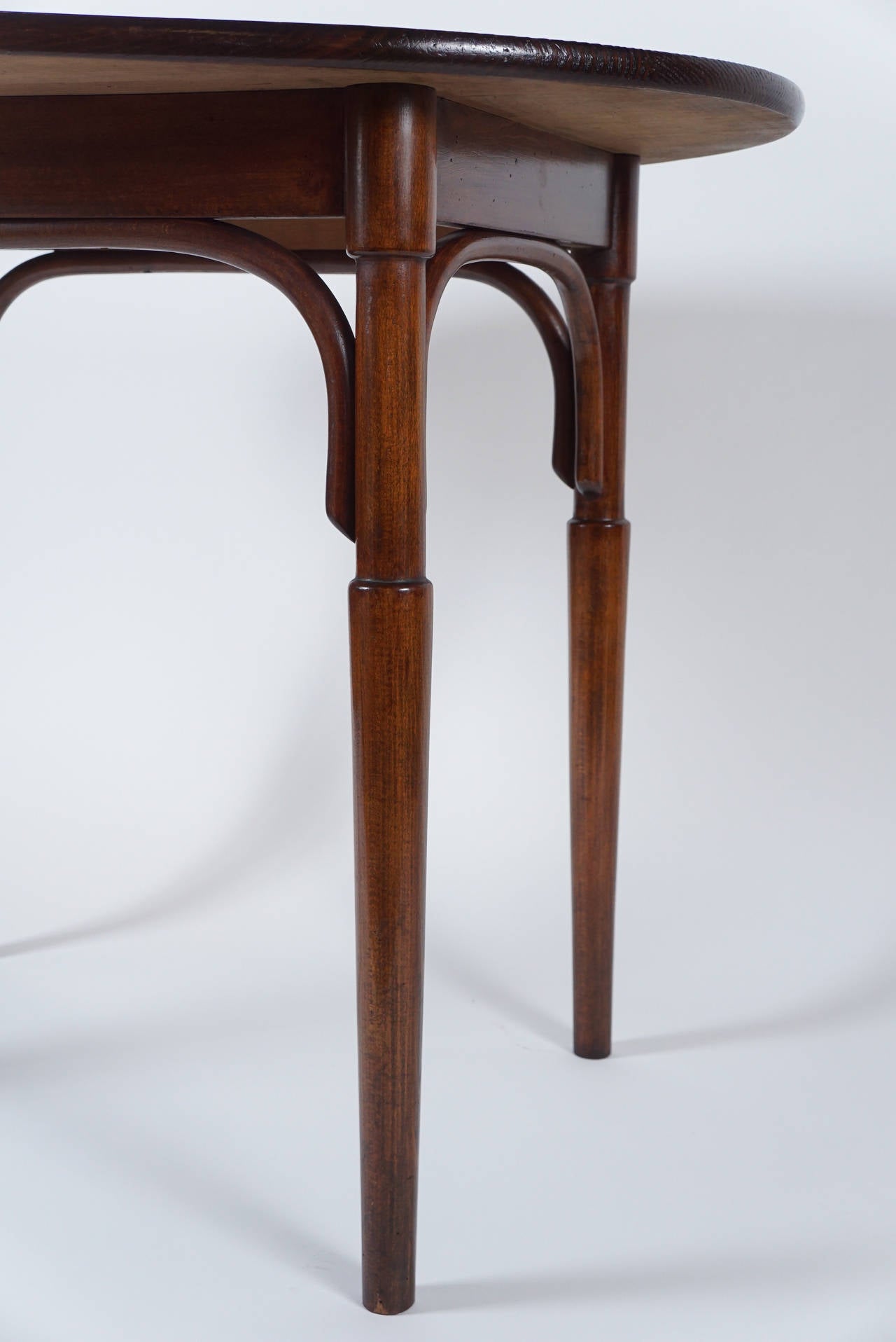 Rich Mahogany Oval Thonet Table at 1stDibs | crockett earring, center table design