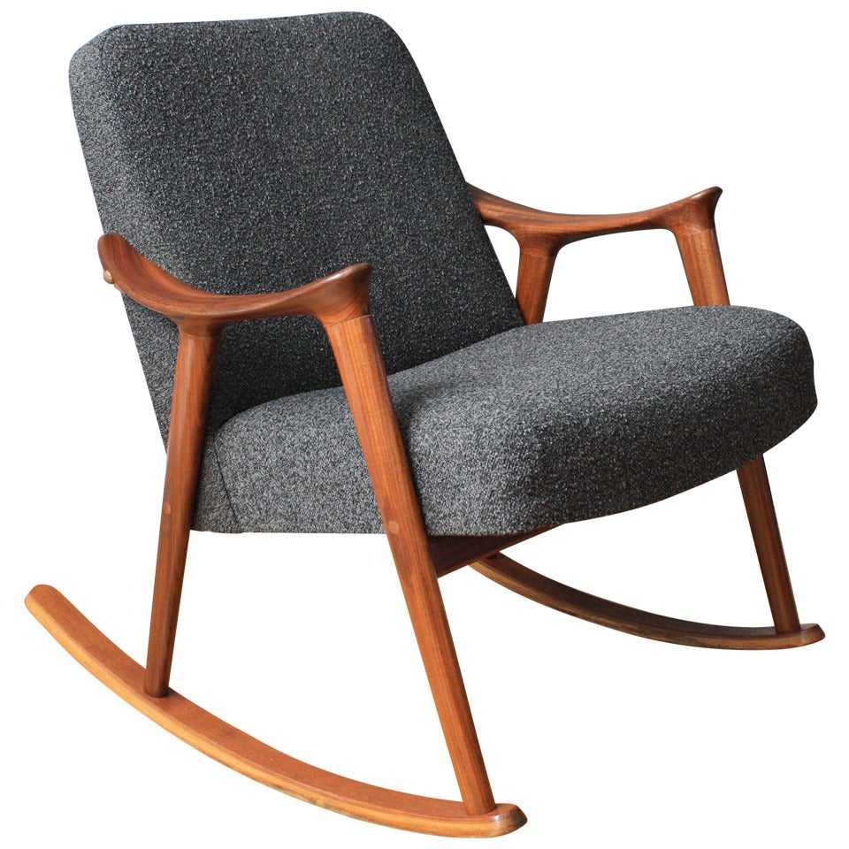 Danish Modern Rocking Chair at 1stDibs