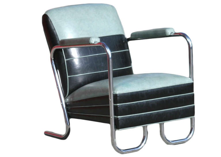 Art Deco Style Jazz Club Chair in the Manner of KEM Weber at 1stDibs ...