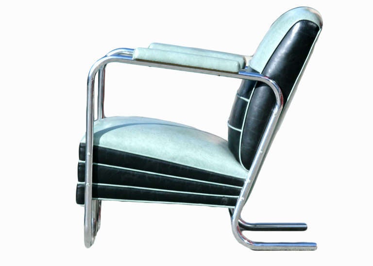 Art Deco Style Jazz Club Chair in the Manner of KEM Weber at 1stDibs ...