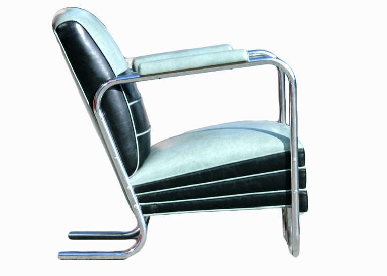 Art Deco Style Jazz Club Chair in the Manner of KEM Weber at 1stDibs ...
