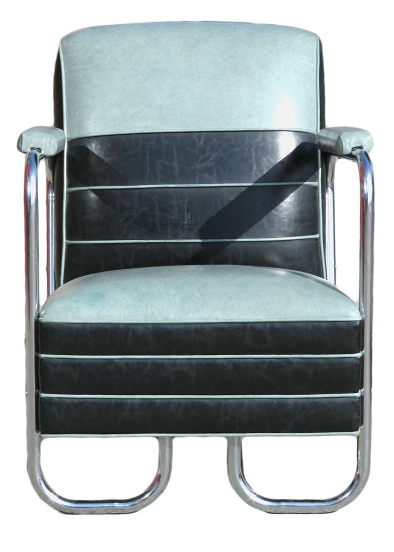 Art Deco Style Jazz Club Chair in the Manner of KEM Weber at 1stDibs ...