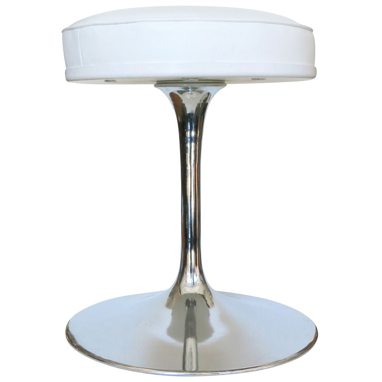 Eero Saarinen "Tulip" Stool for Knoll with Chrome Base at 1stDibs