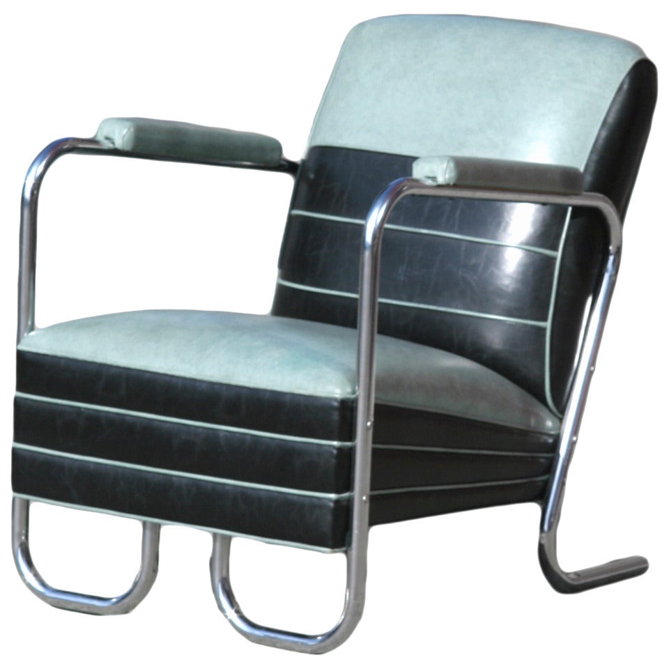 Art Deco Style Jazz Club Chair in the Manner of KEM Weber at 1stDibs ...