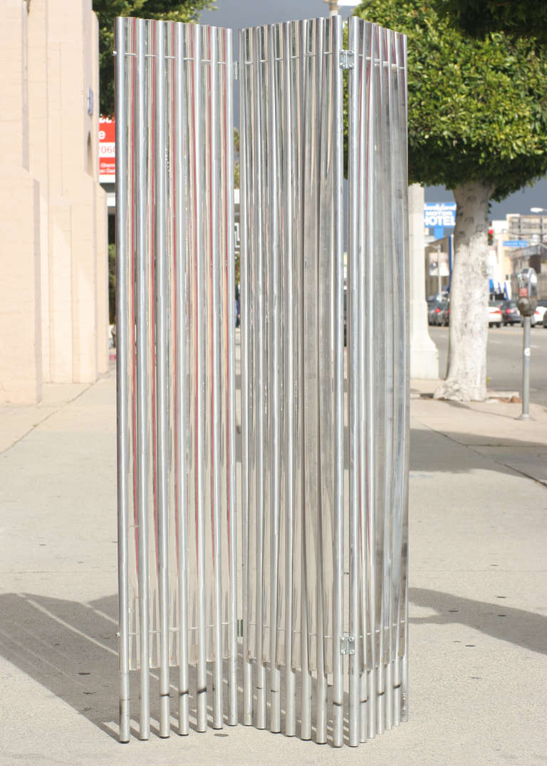 Lucite and Aluminum Folding Screen Wall Divider by Charles Hollis Jones ...
