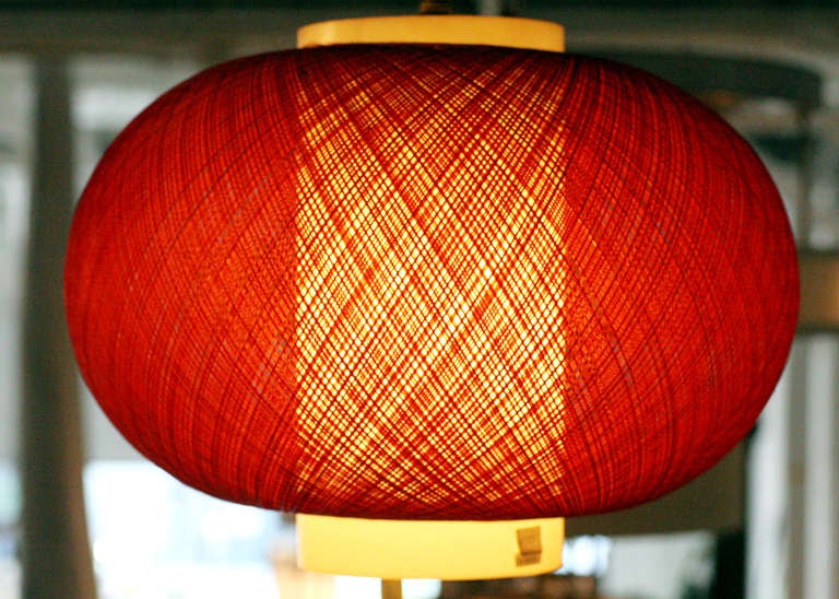 Woven Fiberglass Pendant Lamp at 1stDibs