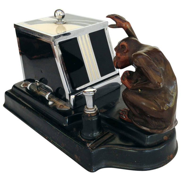 Ronson "Pik-a-Cig" Monkey Striker Lighter and Cigarette Dispenser at ...