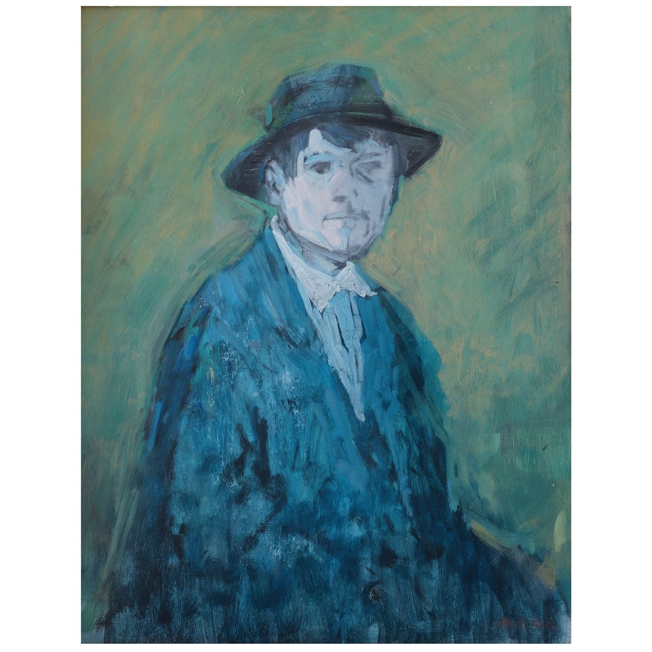 John Heliker Self Portrait For Sale at 1stDibs