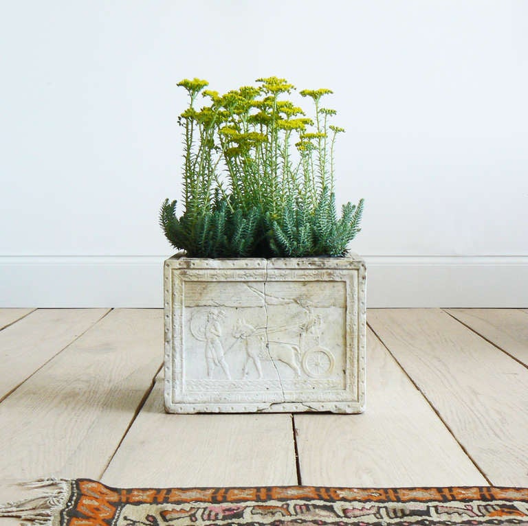 Carved Marble Planter For Sale at 1stDibs