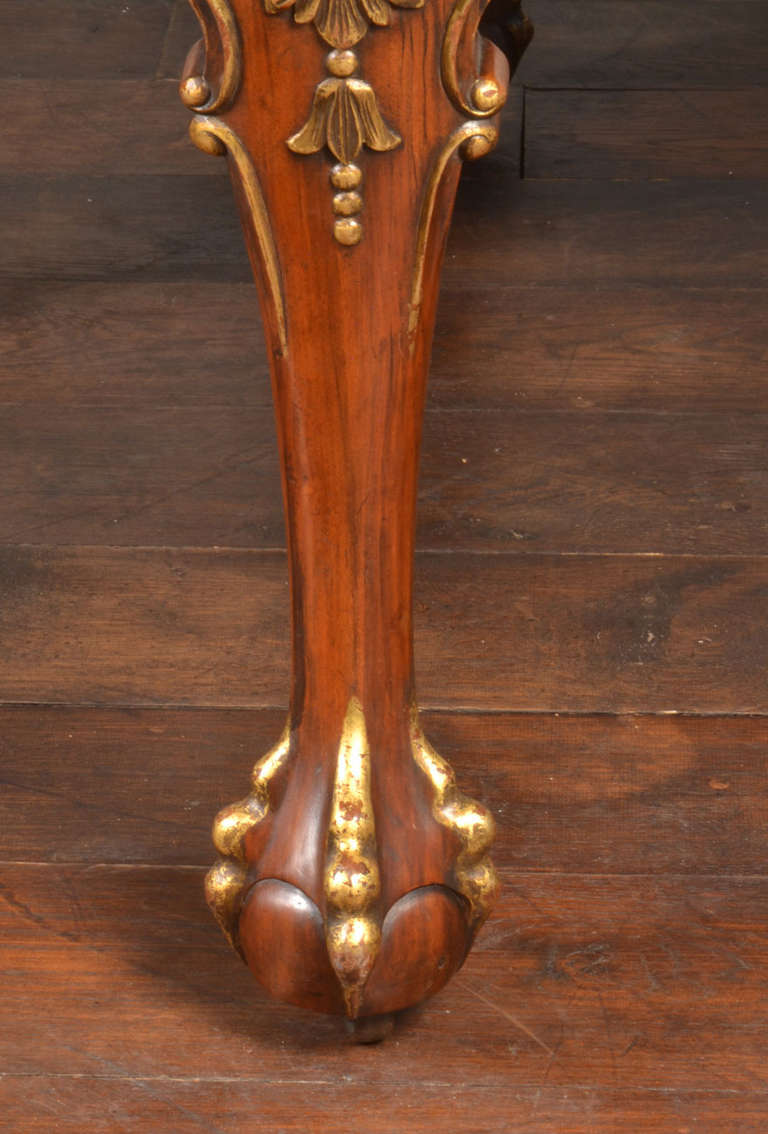 Large Walnut Round Hall or Dining Table at 1stdibs