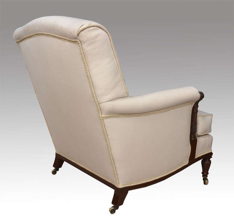 Mahogany Library Chair at 1stDibs