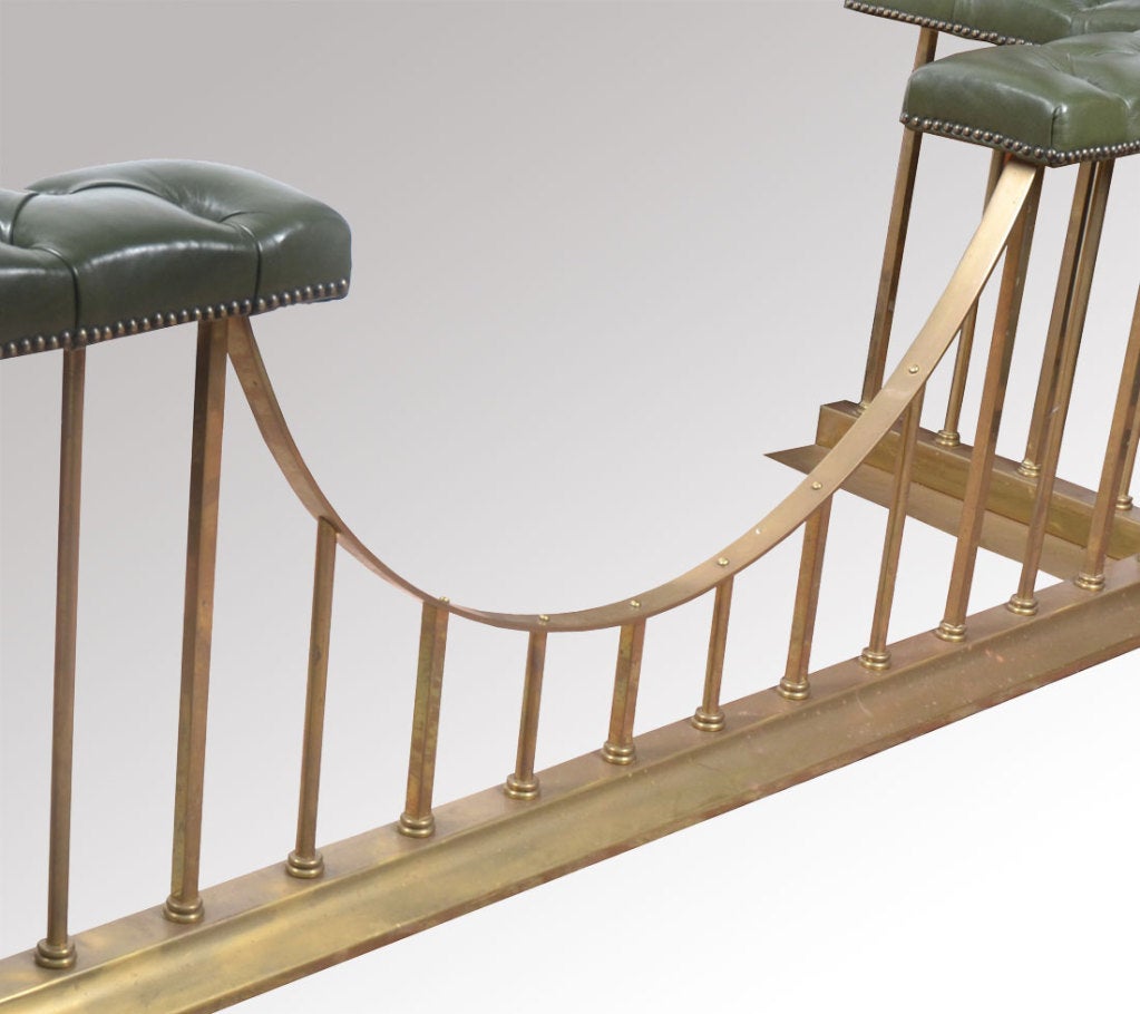 Large Brass club fender at 1stDibs