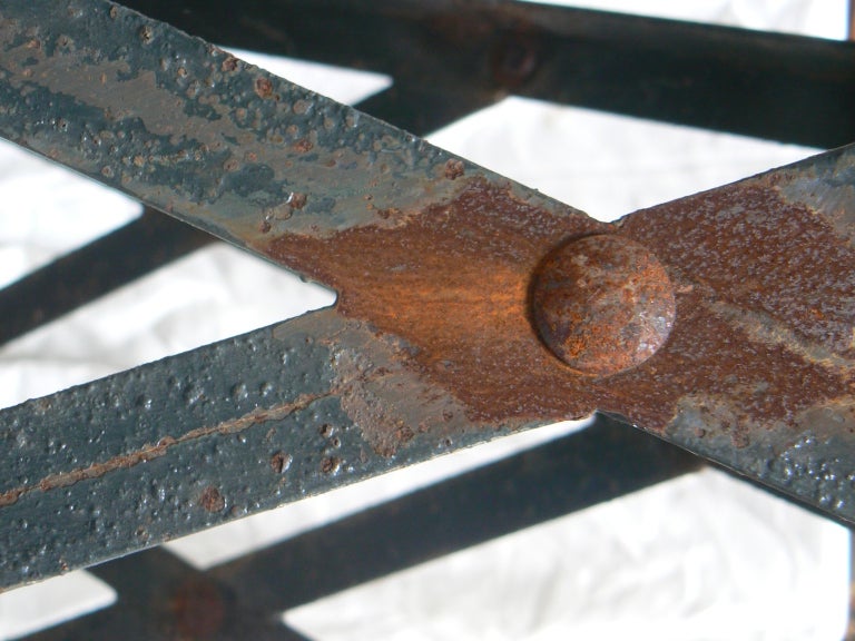 old iron openwork obelisk top of pillar gate eiffel rivet For Sale at ...