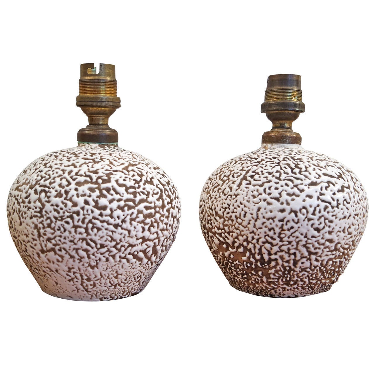 Two small ceramic lamps at 1stDibs