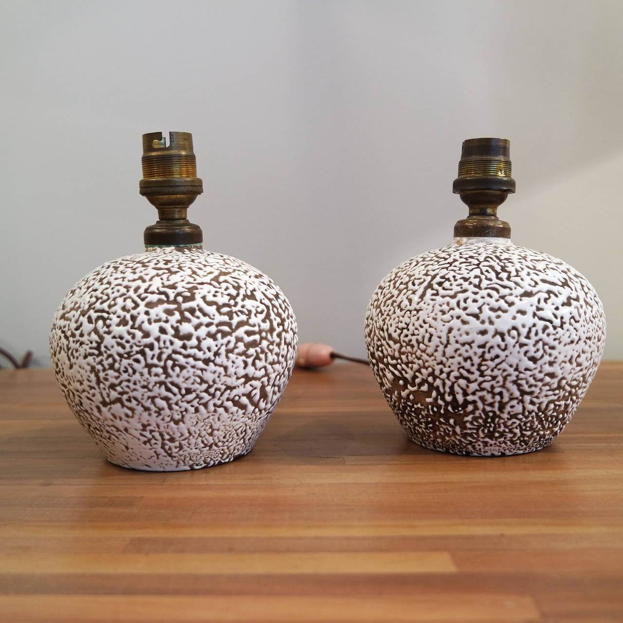Two small ceramic lamps at 1stDibs