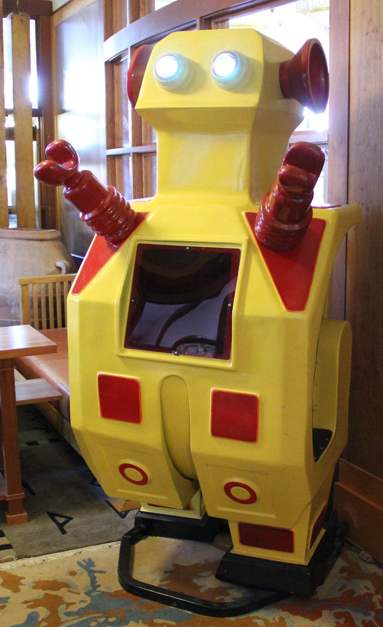 Giant Vintage Fiberglass Robot Pop Art Display Sculpture at 1stDibs