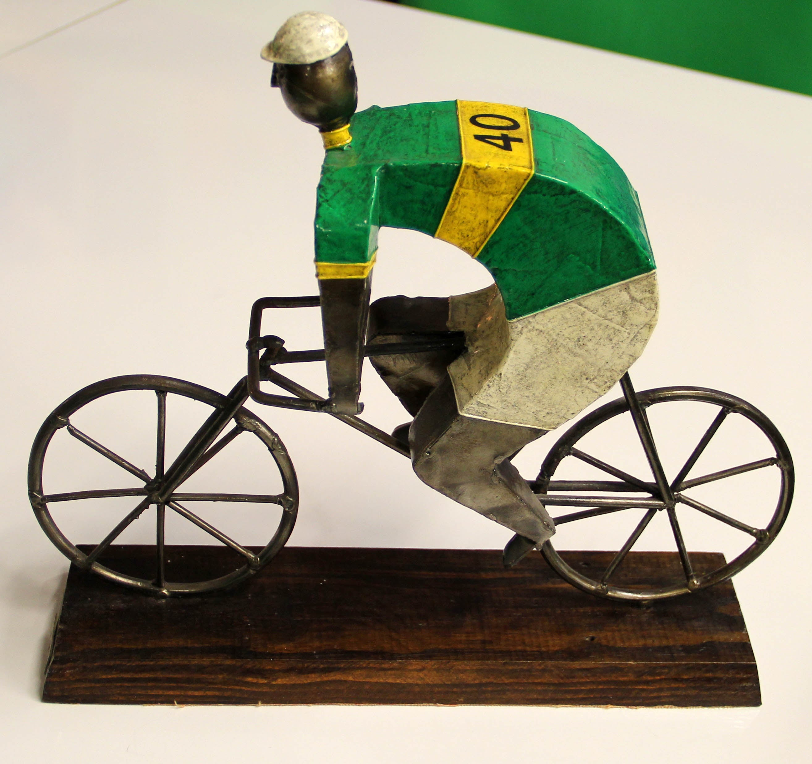 Manuel Felguerez Sculpture of a Racing Cyclist at 1stDibs