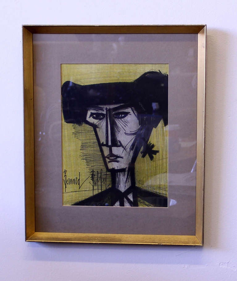 Bernard Buffet Lithograph of a Bullfighter at 1stDibs