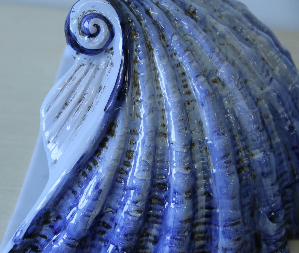 Italian Shell Form Pottery Wall Pockets Sconces at 1stDibs