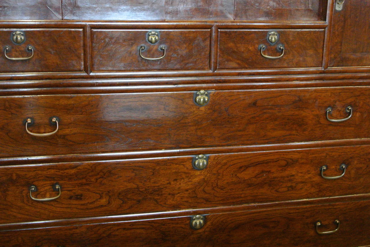 Antique Meiji Exotic Wood Japanese Sendai Tansu Samurai Clothing Chest ...