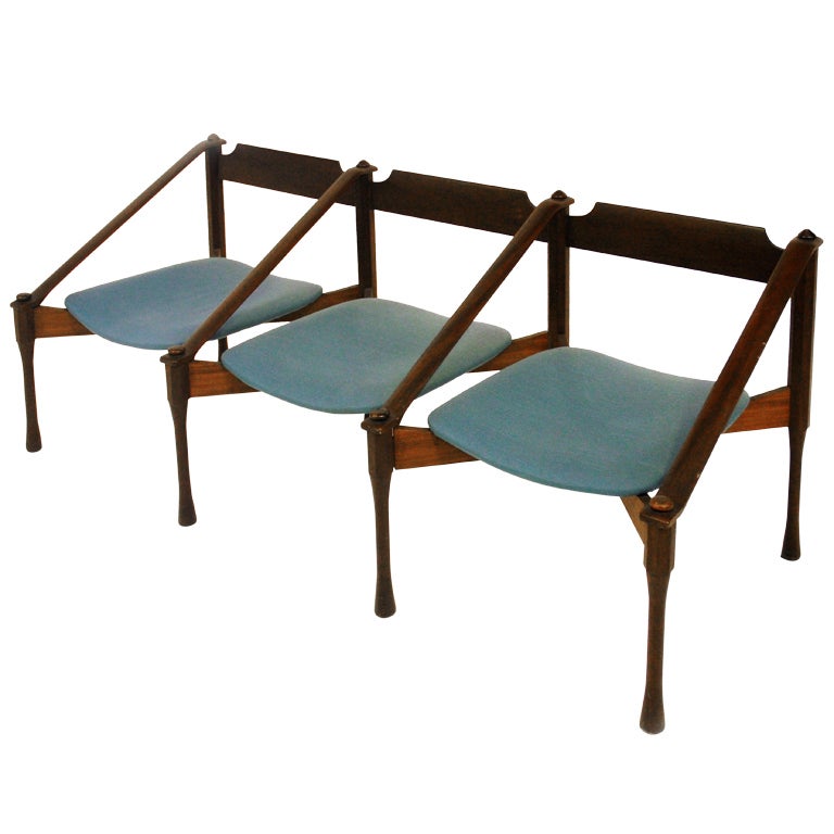 Three seats bench Italian 50's at 1stDibs