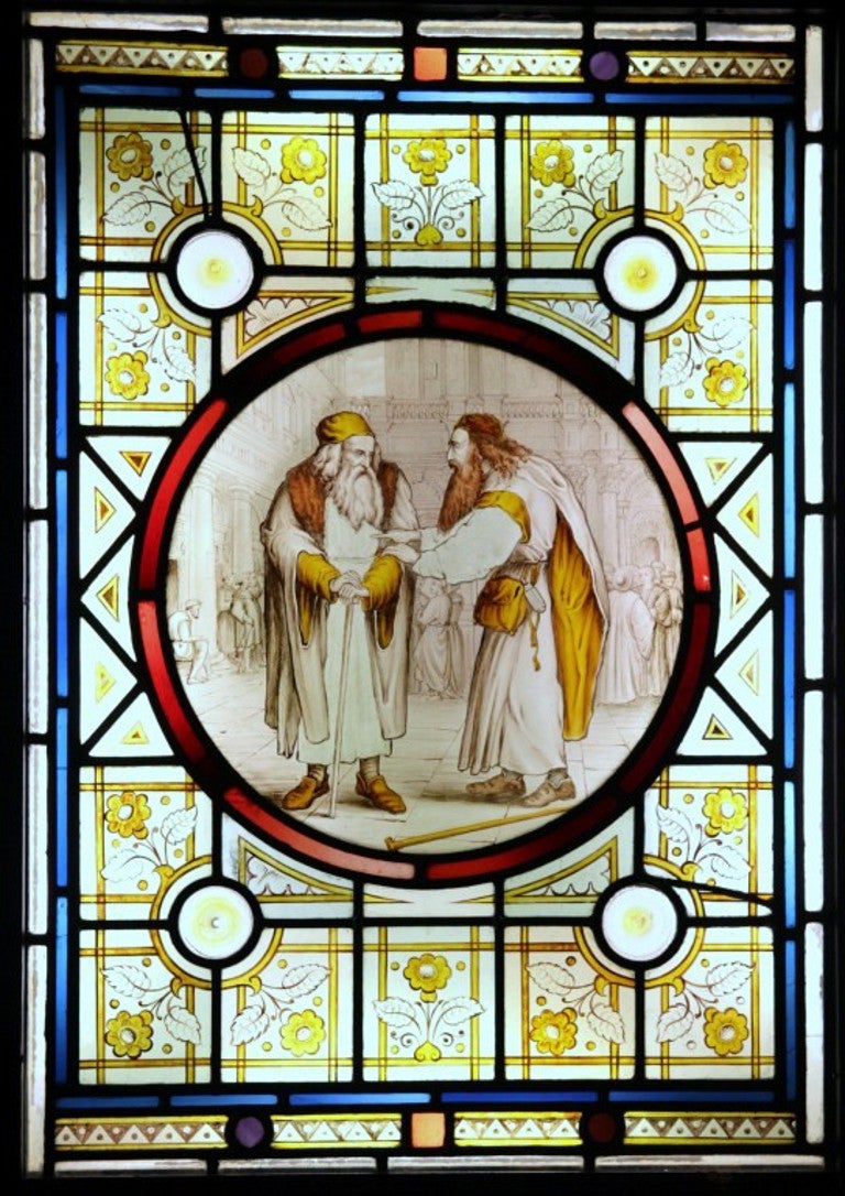 Shakespeare Stained Glass Panel at 1stDibs