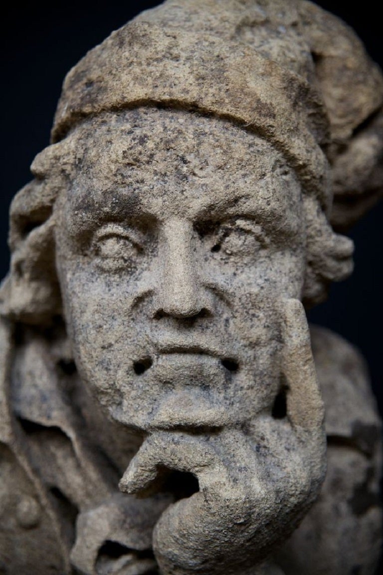 Pair of Grotesque Stone Figures at 1stDibs