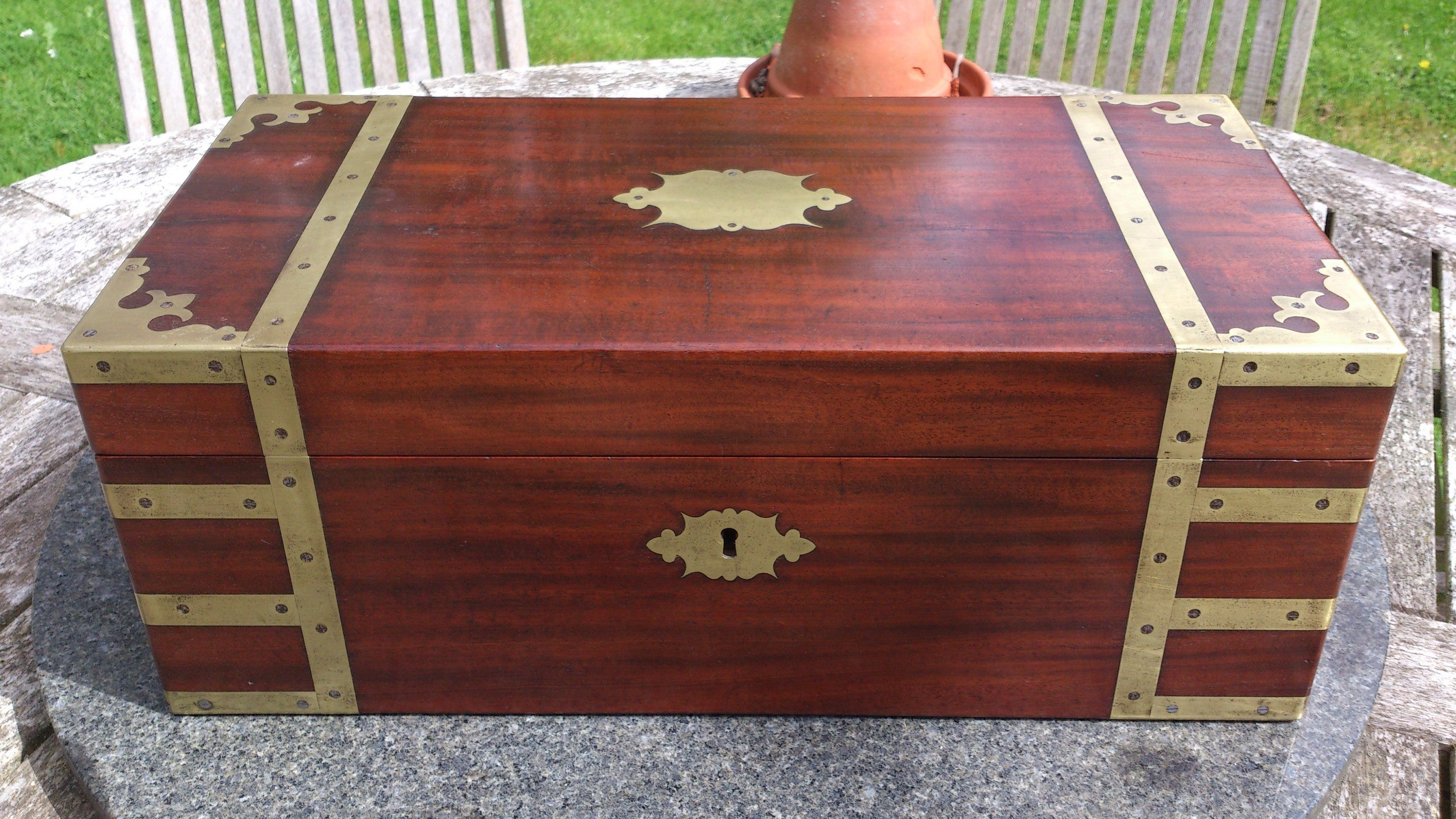 Antique Campaign Writing Box at 1stDibs