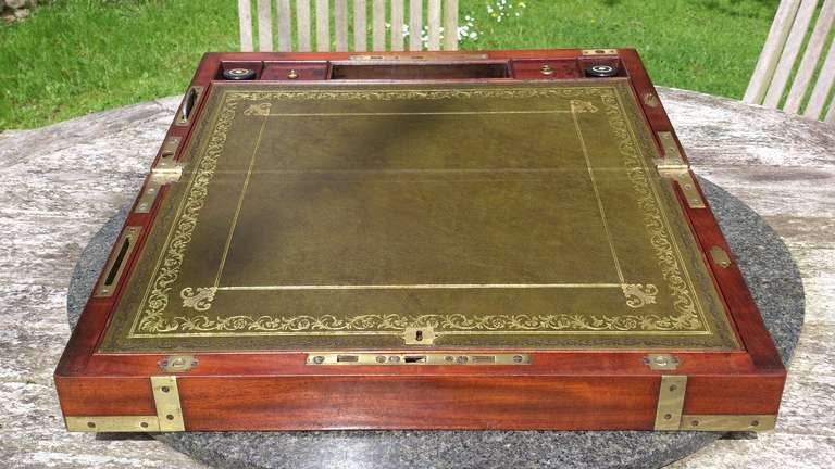 Antique Campaign Writing Box at 1stDibs
