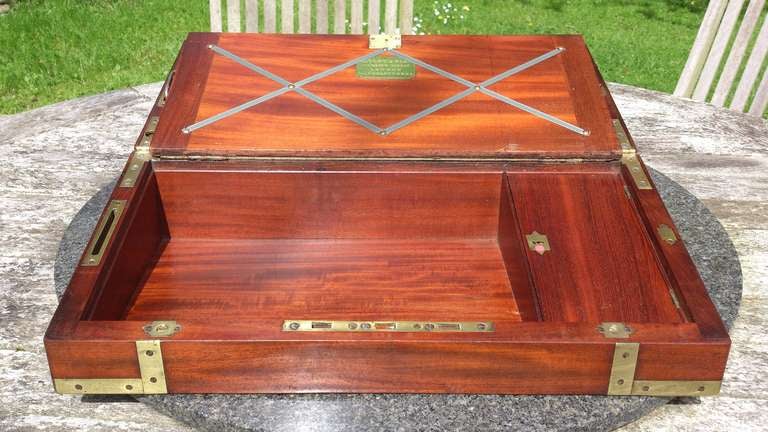 Antique Campaign Writing Box at 1stDibs