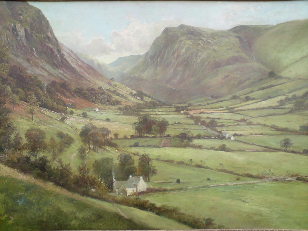 Breathtaking Welsh Mountain Scene Painted by a French Anglophile at 1stDibs