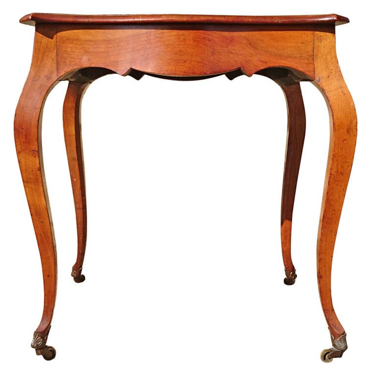 Elegant and Sturdy Antique Walnut Writing Table For Sale at 1stDibs