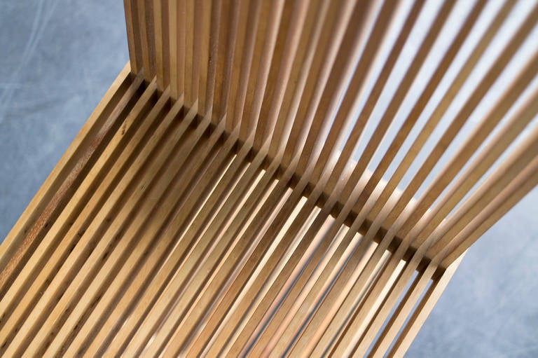 Pair of Slatted Chairs at 1stDibs