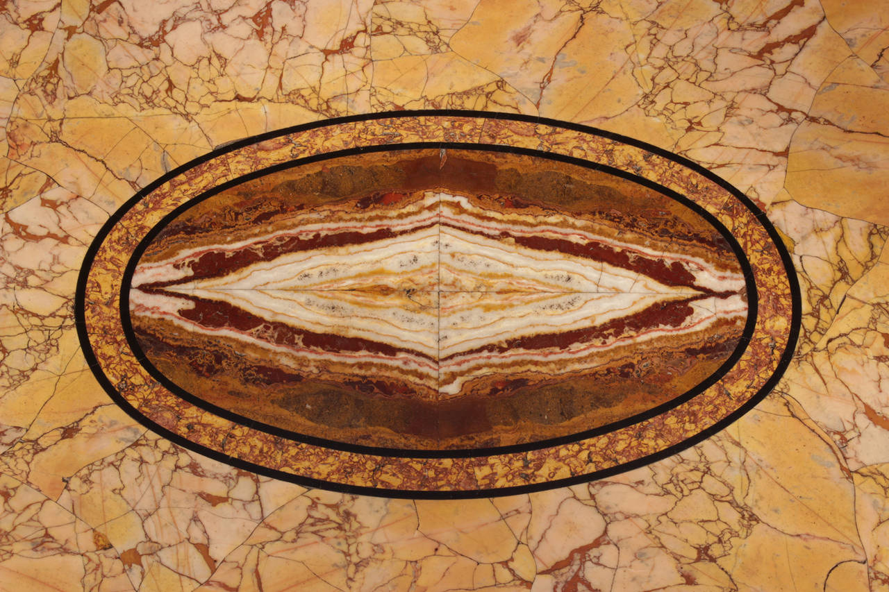 Italian 19th Century Pietra Dura Marble Plateau Coffee Table at 1stDibs