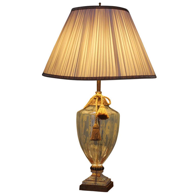 Solid Crystal Table Lamp at 1stDibs