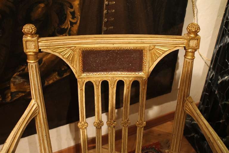 A Pair of Gilt and Lacquered Armchairs by Robert Adam (1728-1792). at ...