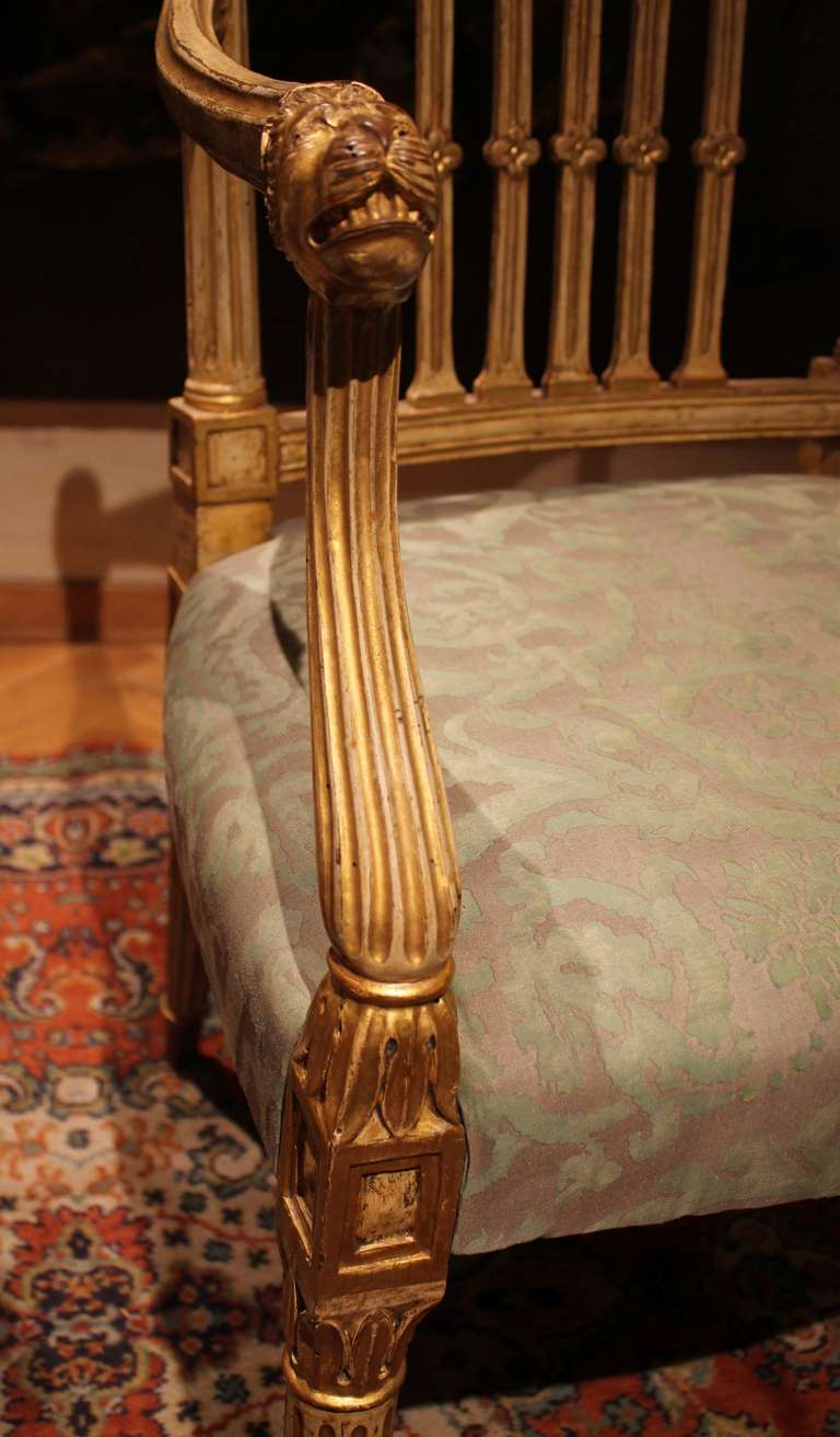 A Pair of Gilt and Lacquered Armchairs by Robert Adam (1728-1792). at ...