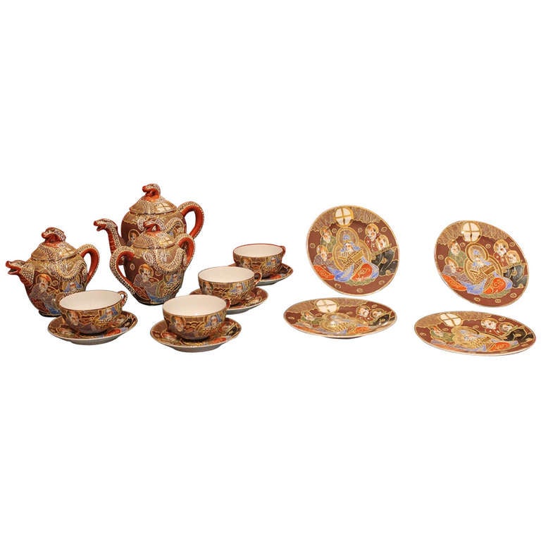 Japanese Mid - 20th century Satsuma Tea/Coffee set at 1stDibs | satsuma ...