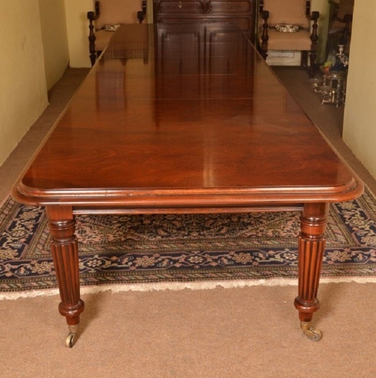 Vintage Victorian Dining Conference Table 14ft Mahogany at 1stDibs | 14 ...