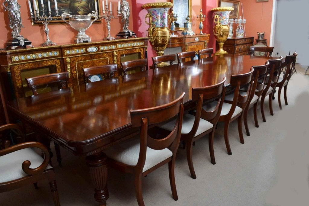 Antique Victorian Dining Table and 14 Chairs c.1880 at 1stDibs | dining ...