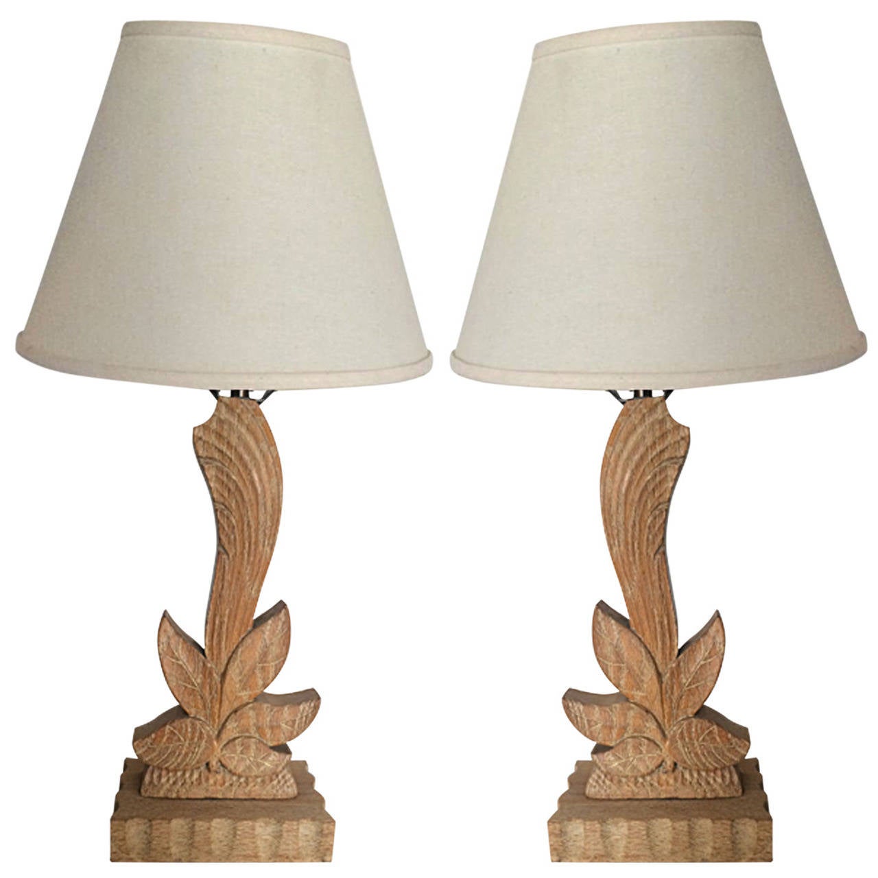 Limed Oak Table Lamps For Sale at 1stDibs