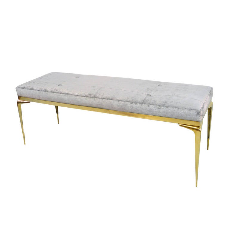 CF MODERN Custom Framed Brass Stiletto Bench at 1stDibs
