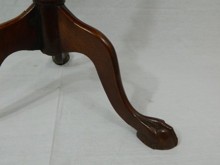 Queen Anne Inlaid Mahogany Tilt-Top Tea Table Raised on Cabriole legs ...