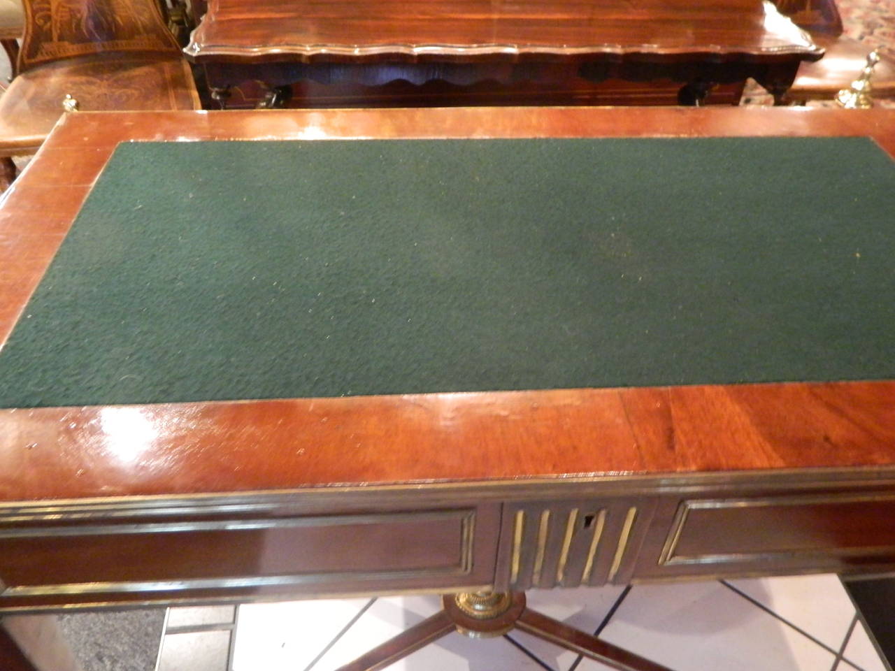 Russian Brass Mounted Mahogany Writing Table or Desk, 19th Century For ...